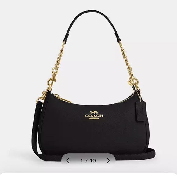 Coach | Bags | Coach Black And Gold Shoulder Bag | Poshmark